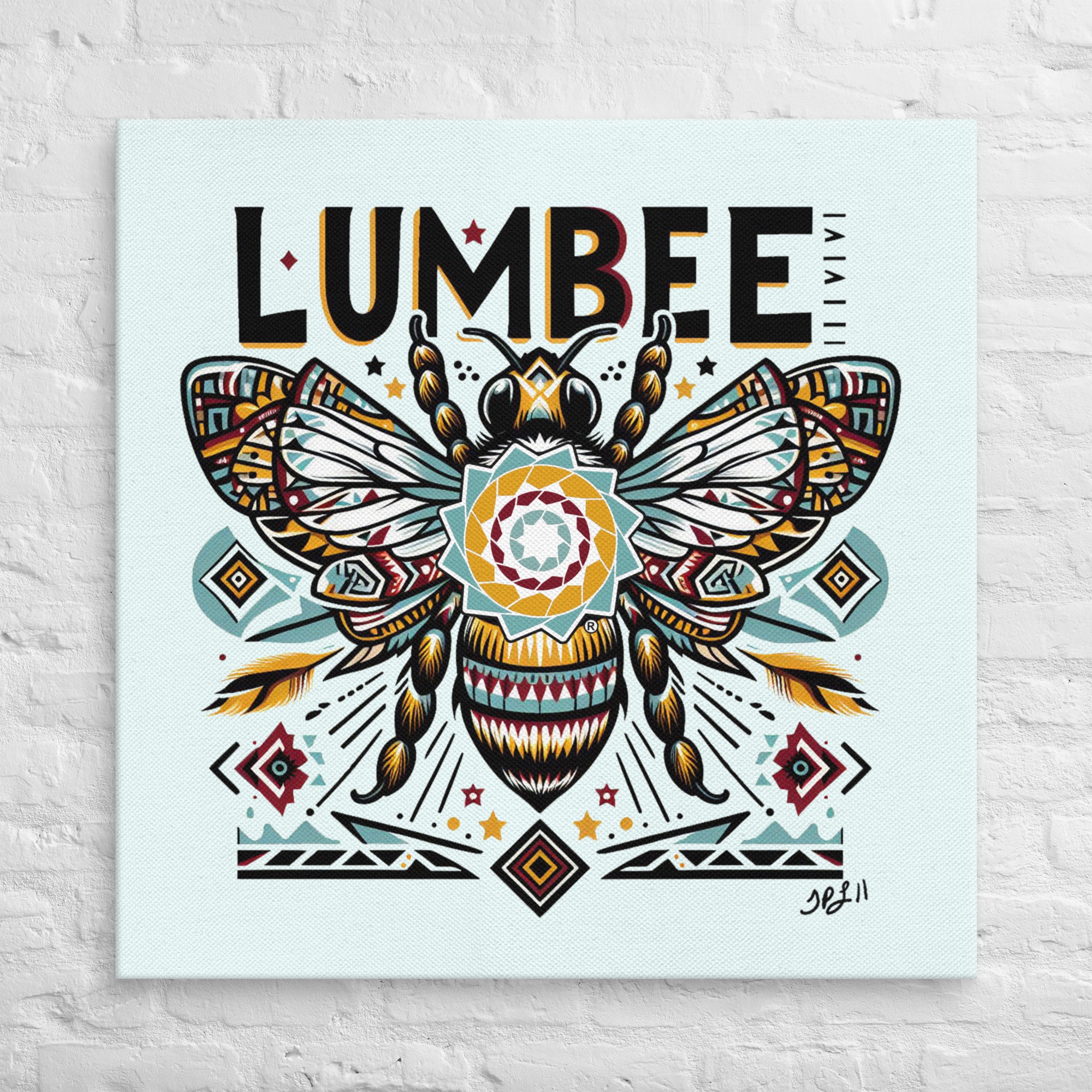 Pinecone Patchwork Bumble Bee Canvas – LumbeeJewelry.com