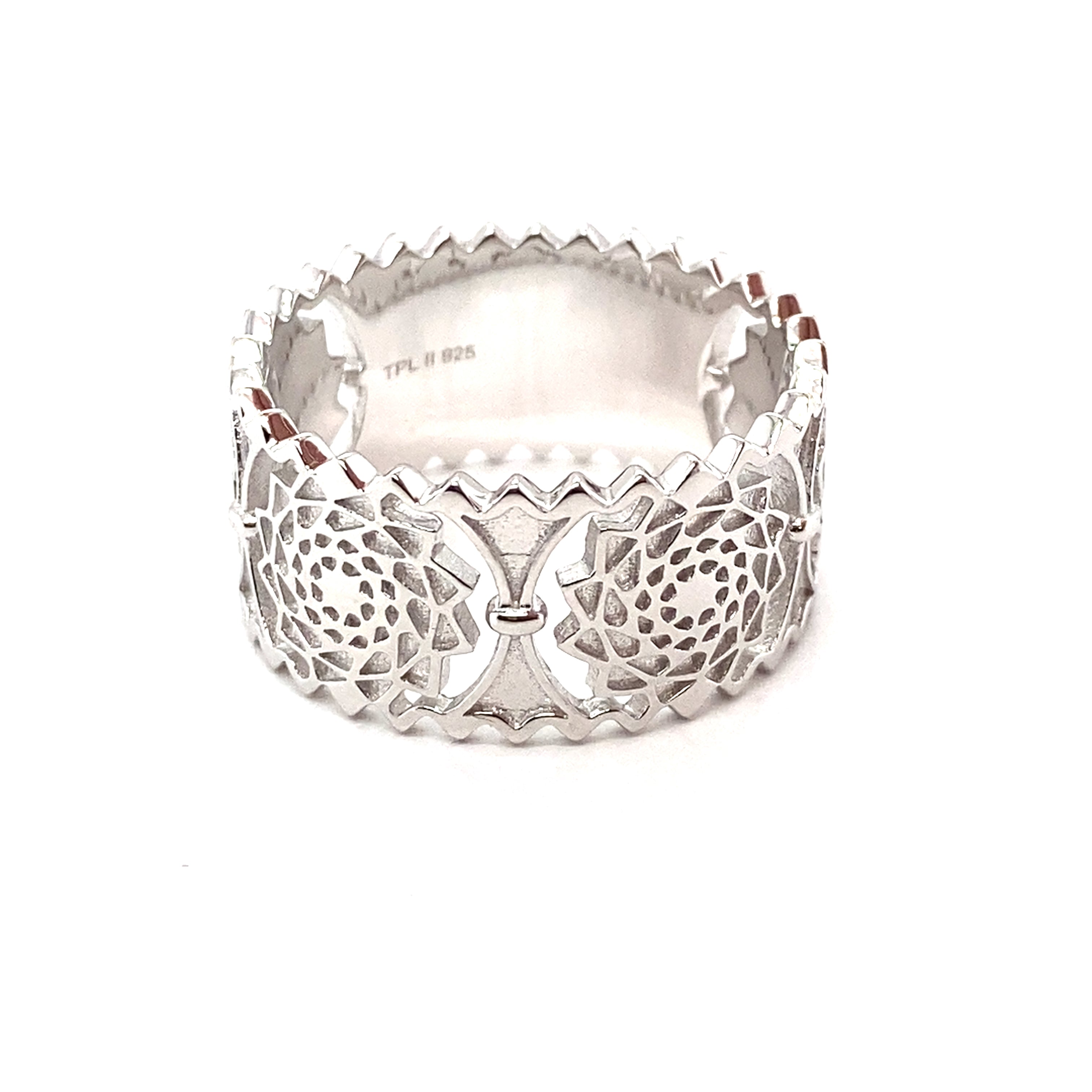 Pinecone Patchwork Unity Ring Band Sterling – LumbeeJewelry.com