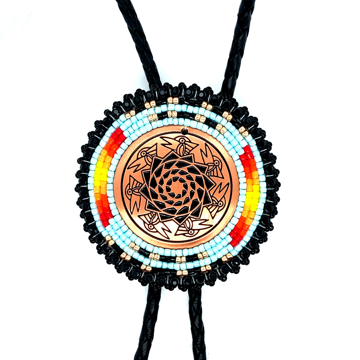 Copper Woodpecker Beaded Bolo – LumbeeJewelry.com