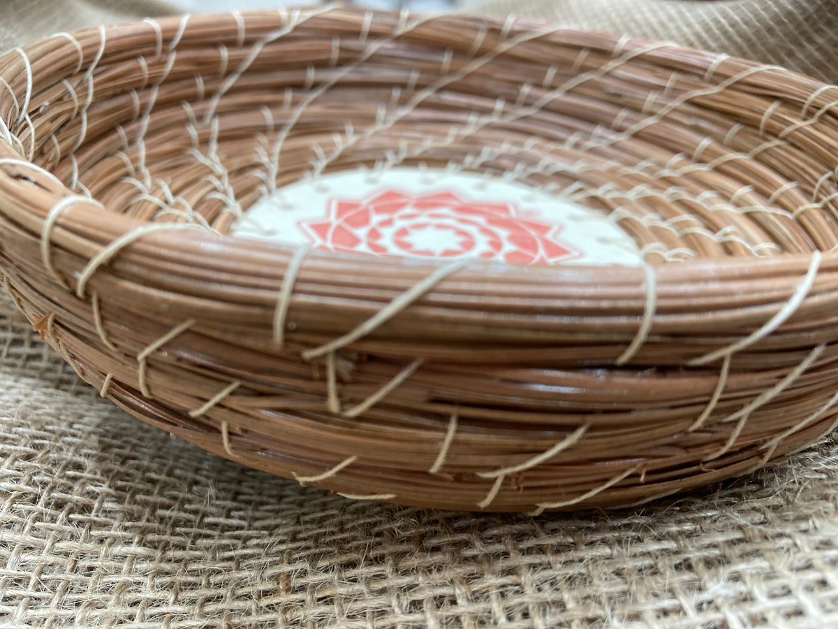 Medium Pinecone Patchwork Basket Rose – LumbeeJewelry.com