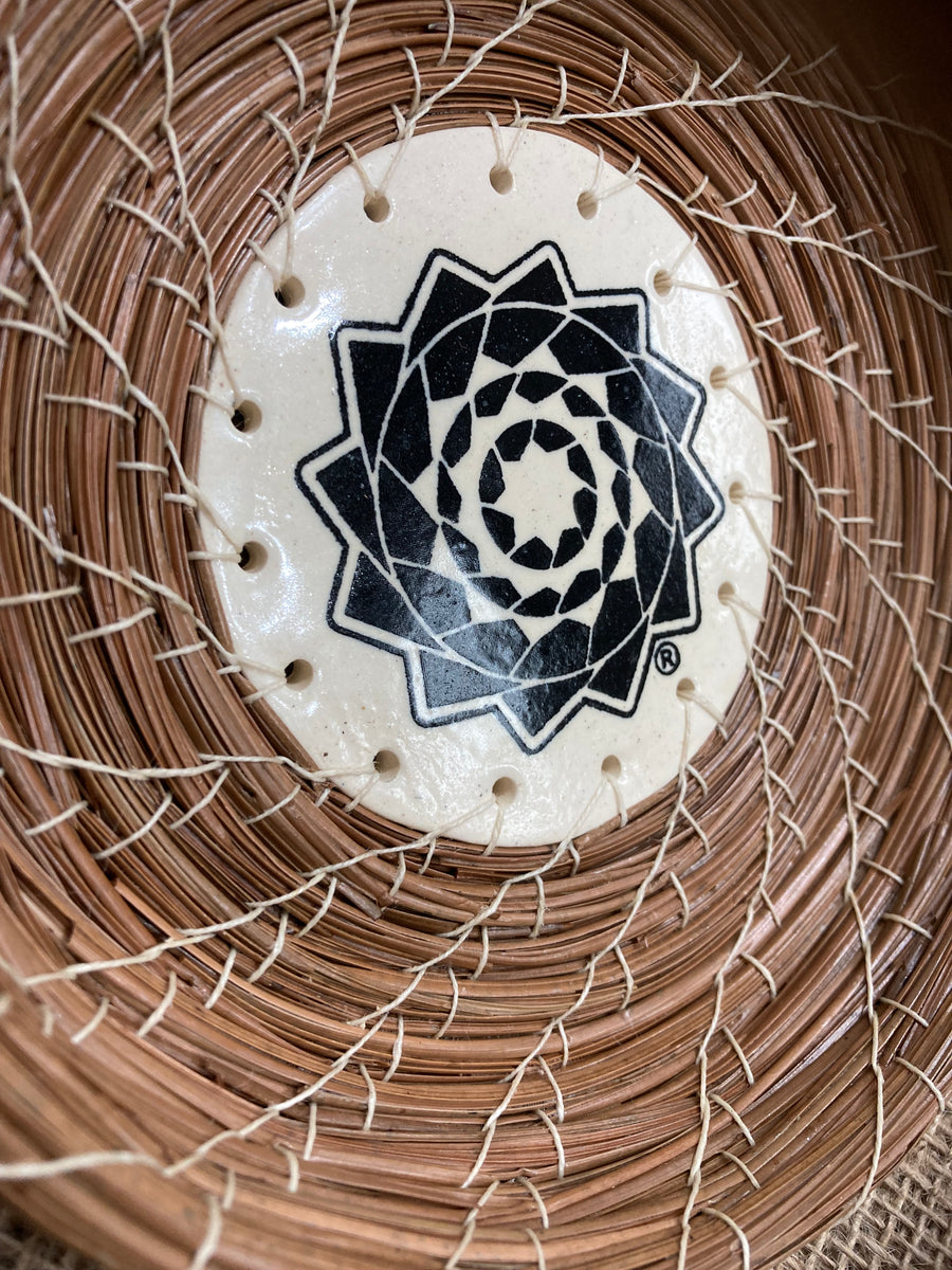 Medium Pinecone Patchwork Basket Black – LumbeeJewelry.com