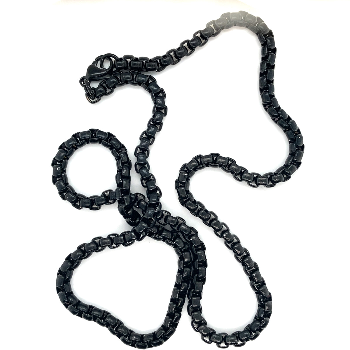 5mm 24inch Black Rolo Stainless Chain Necklace – LumbeeJewelry.com