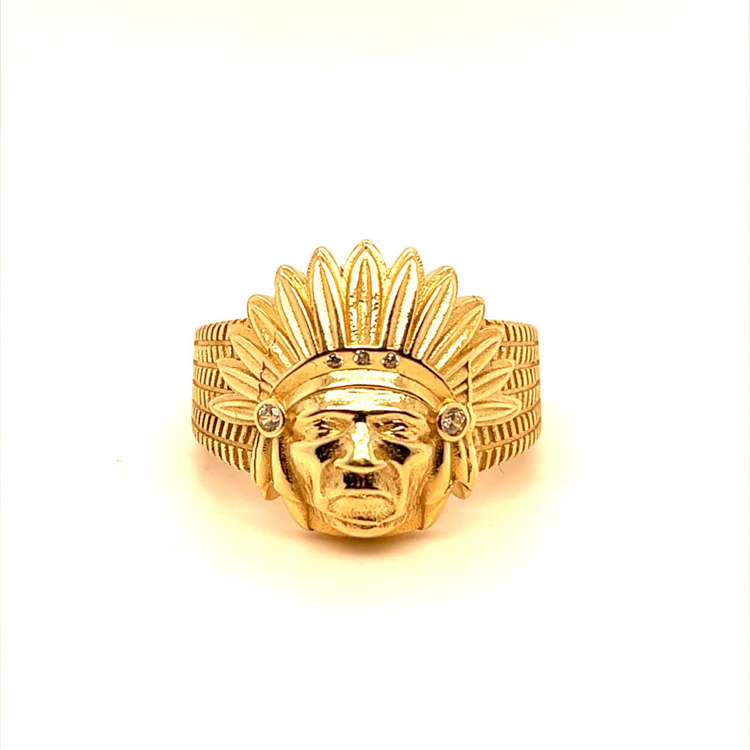 10k Indian Head Ring – LumbeeJewelry.com